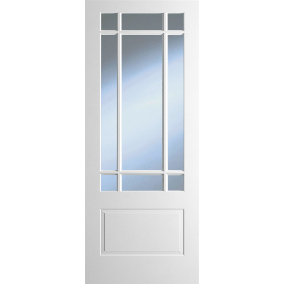 Dover Templar 1P/9L Glazed White Primed Door – Ronayne Hire & Hardware